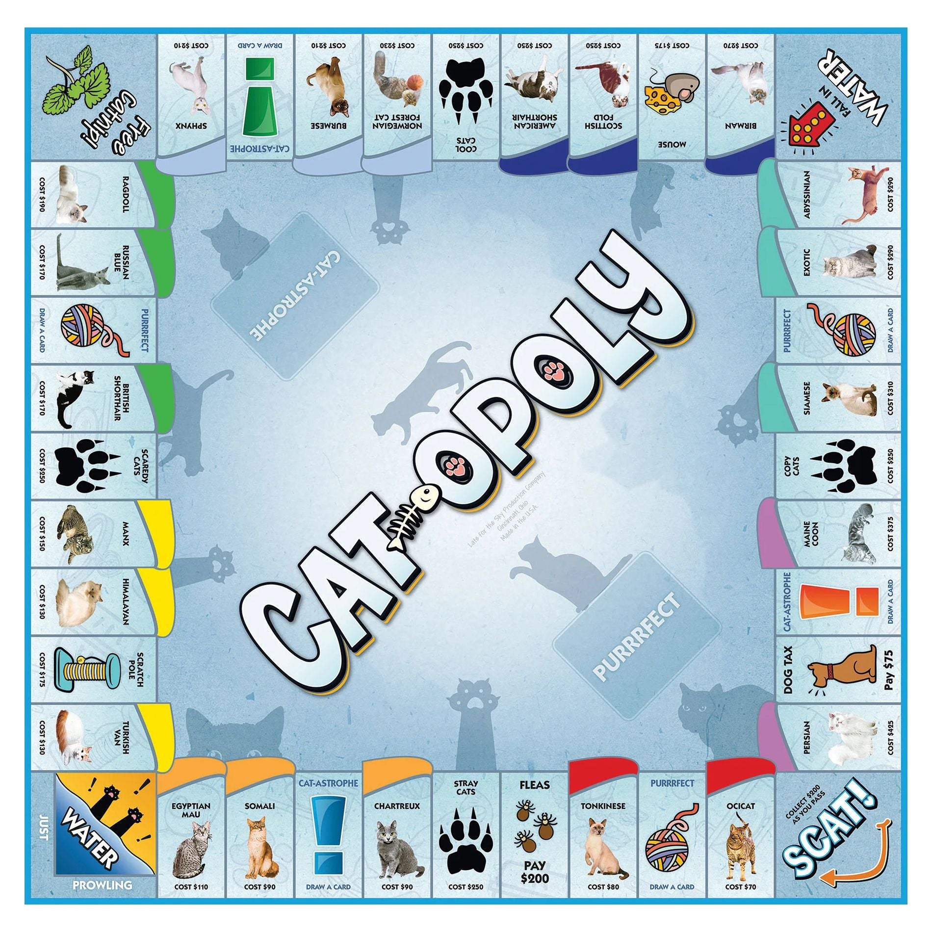 Cat Opoly | Cat Monopoly | Late for the Sky | Toys & Games – The Cat ...