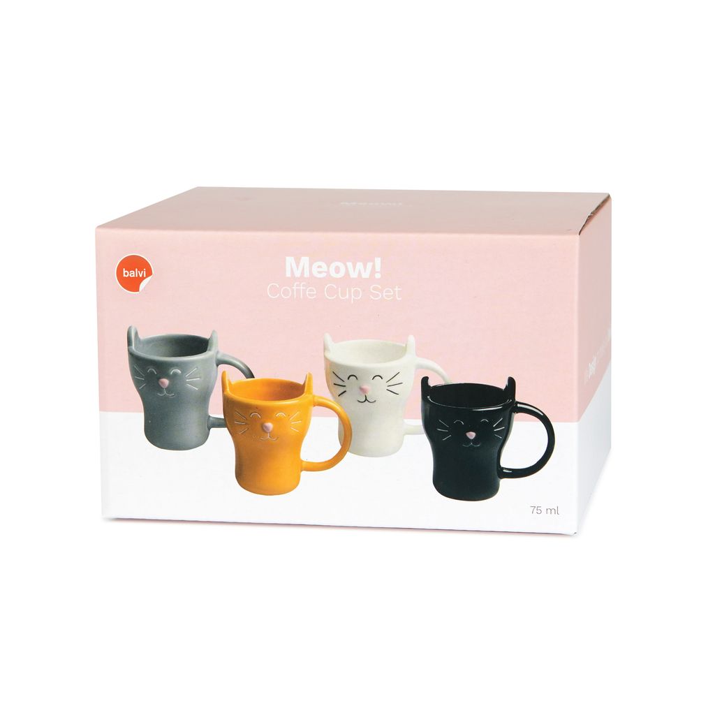 Meow Coffee Cup Set – The Cat Gallery