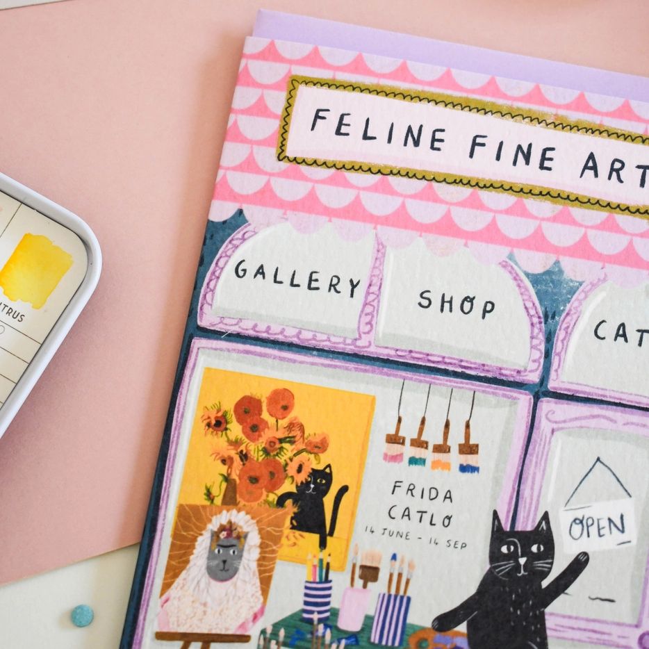 Feline Fine Art Shop Cat Card – The Cat Gallery