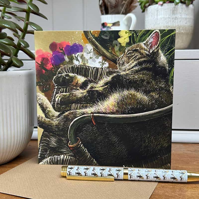 Sound Asleep Cat Card, by Alex Clark – The Cat Gallery