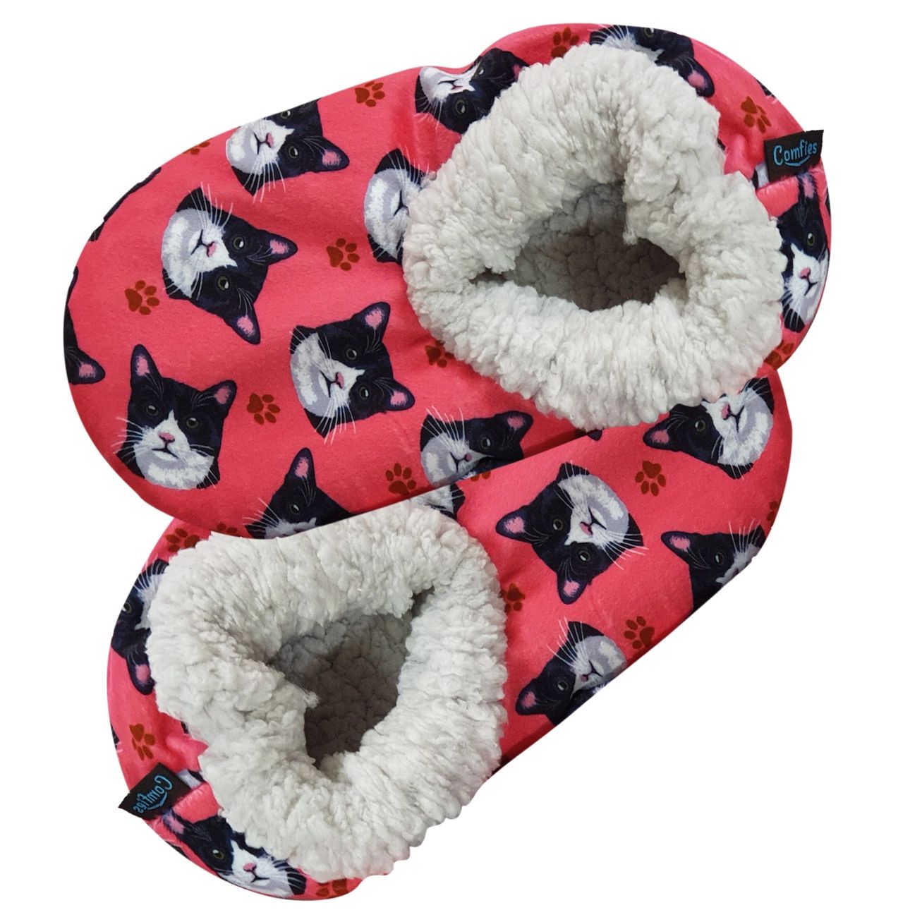 Claret Peek-a-Boo Feline Slippers | Cat Slippers – The Cat Gallery
