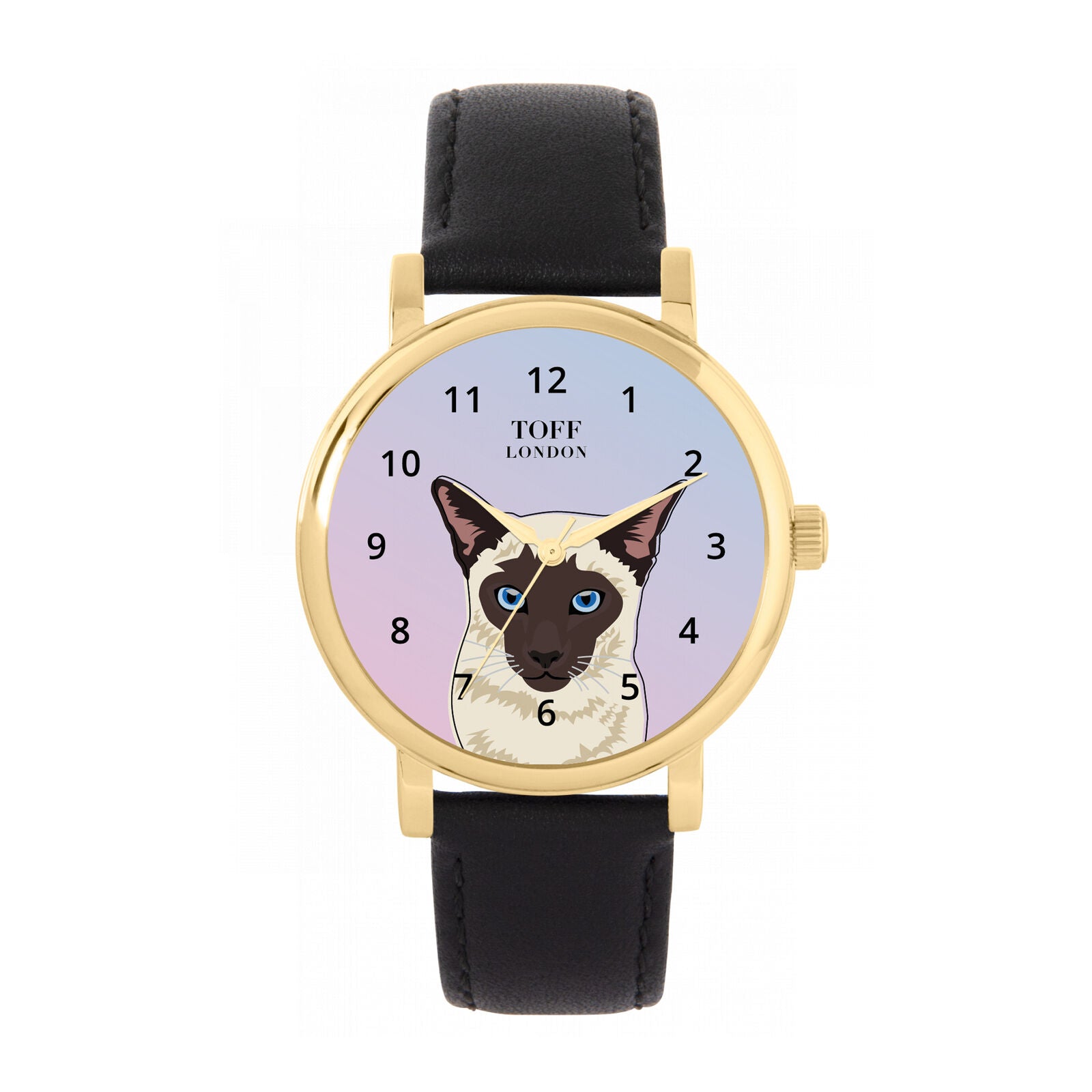 Siamese Cat Watch by Toff London | Personalised Watch – The Cat Gallery